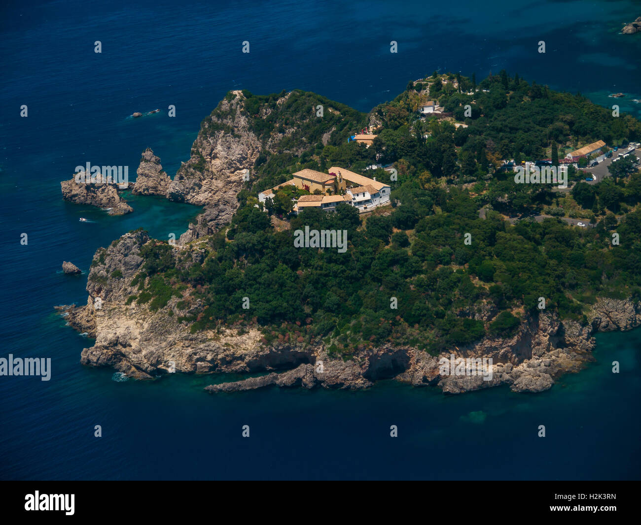 The monastery of paleokastritsa in corfu hi-res stock photography and ...