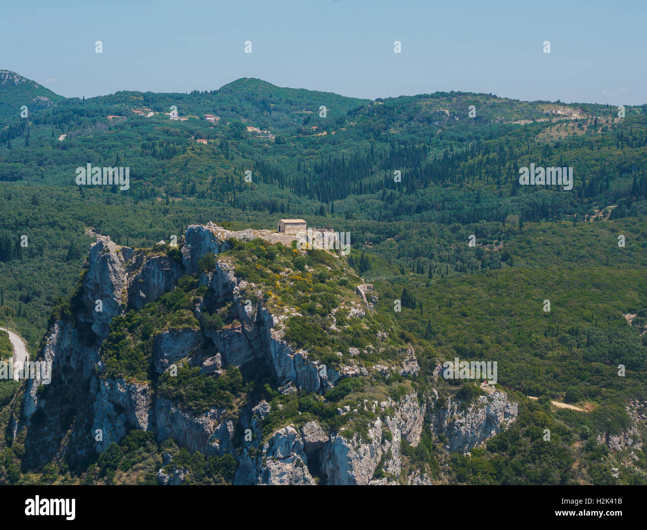 Angelo castro in Paleokastritsa COrfu Greece Stock Photo - Alamy