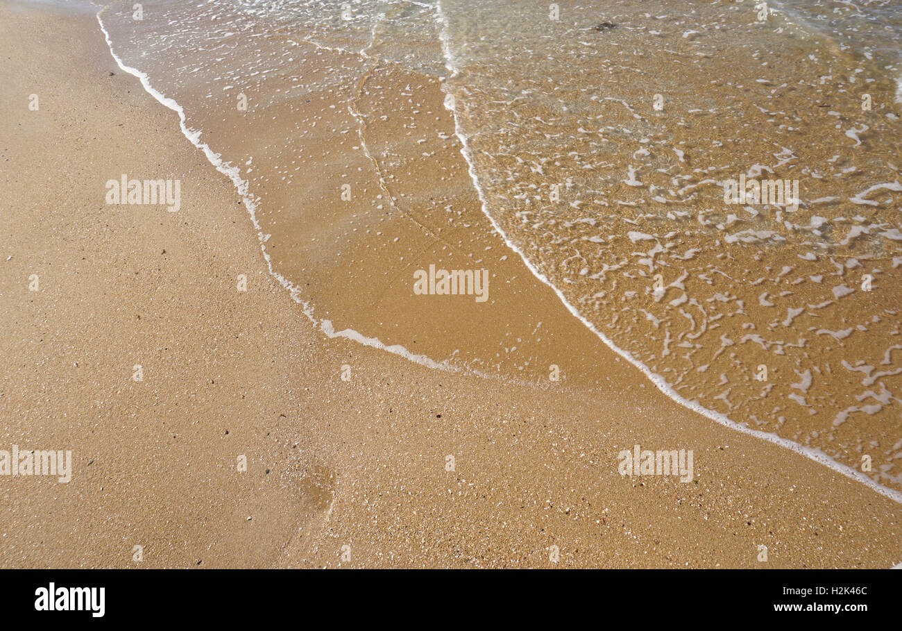 Top Down Shot of Sand at the Beach, with the Tide Coming in Stock Photo ...