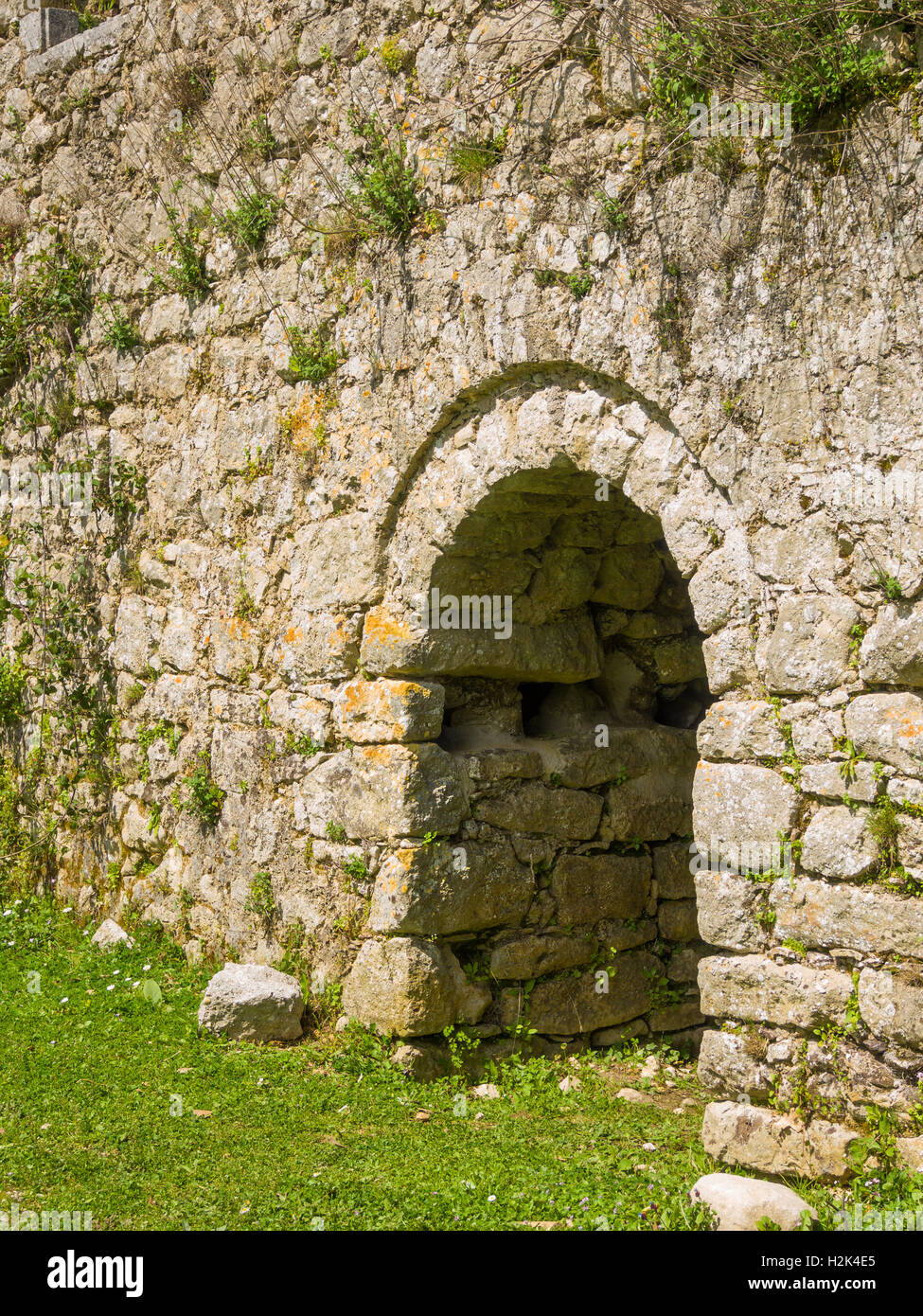 The red church monastery in Lefkada Greece Stock Photo - Alamy