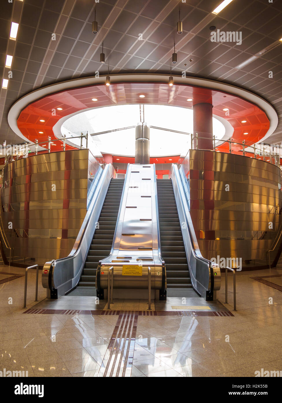 ATHENS, GREECE - OCTOBER 1:Elliniko metro station is the current ...