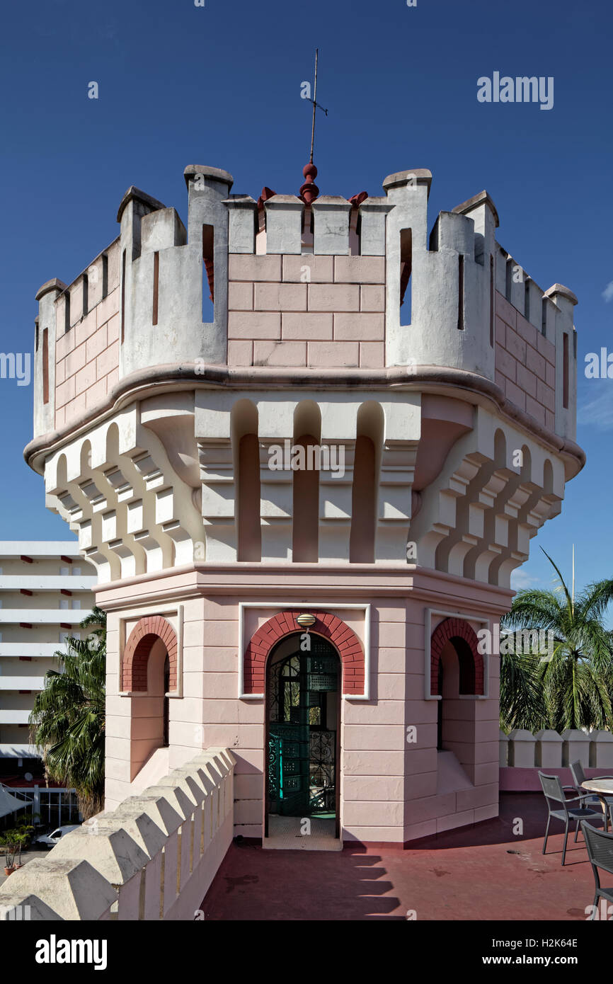 Small tower on roof terrace, Palacio de Valle, architect Alfredo Colli ...