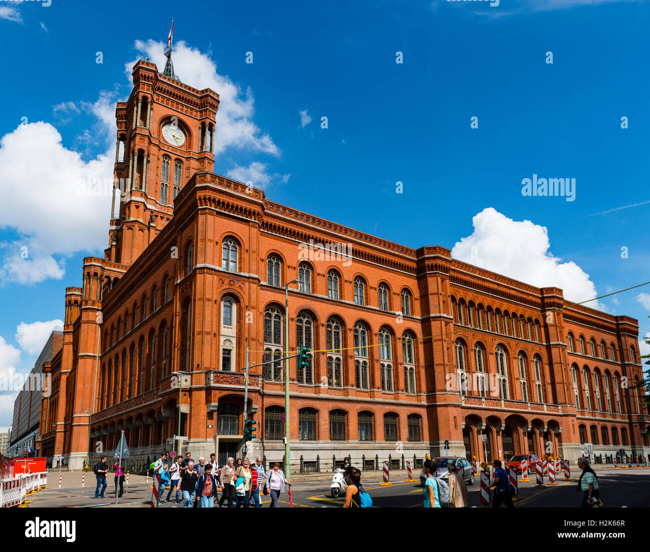 Rotes Rathaus, Red City Hall, red brick building, Berlin-Mitte, Berlin ...