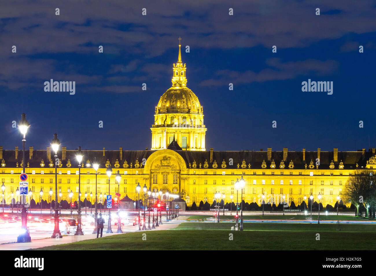 The Invalides museum in evening, Paris, France Stock Photo - Alamy