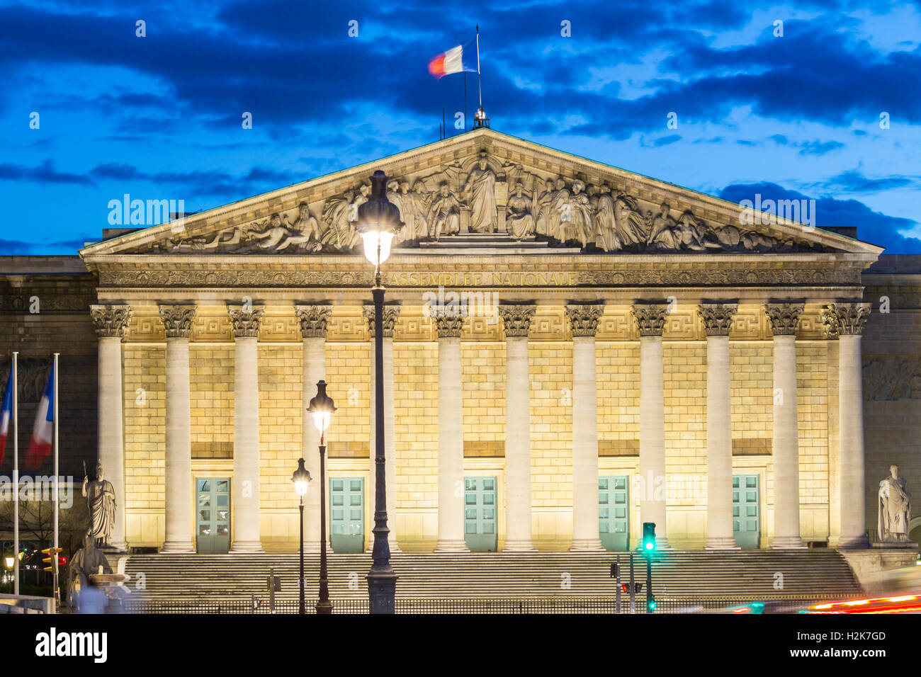The National Assembly in evening, Paris, France Stock Photo - Alamy