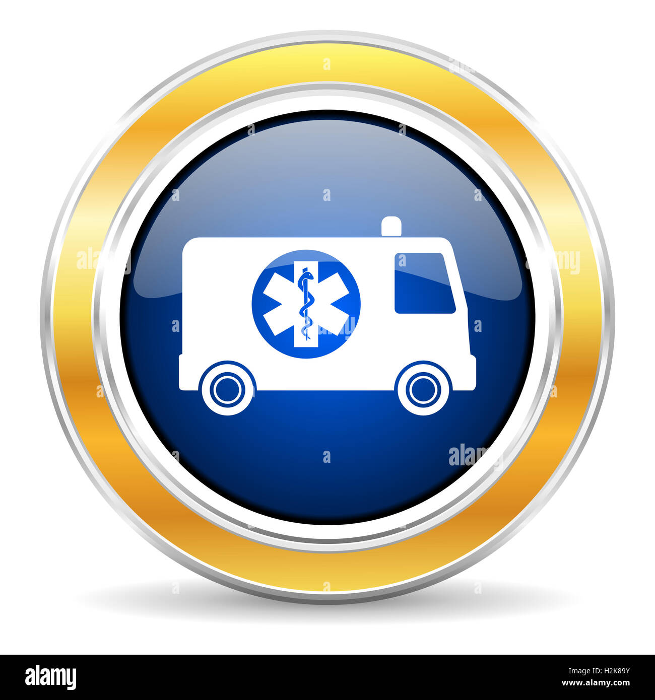 Blue ambulance emergency car icon hi-res stock photography and images ...