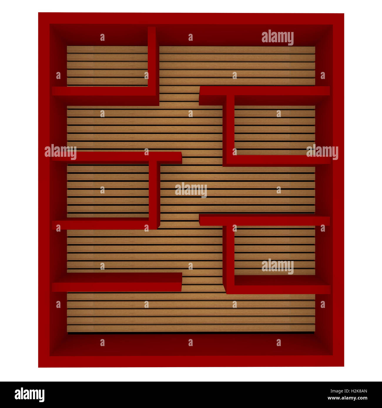 empty red shelves Stock Photo - Alamy