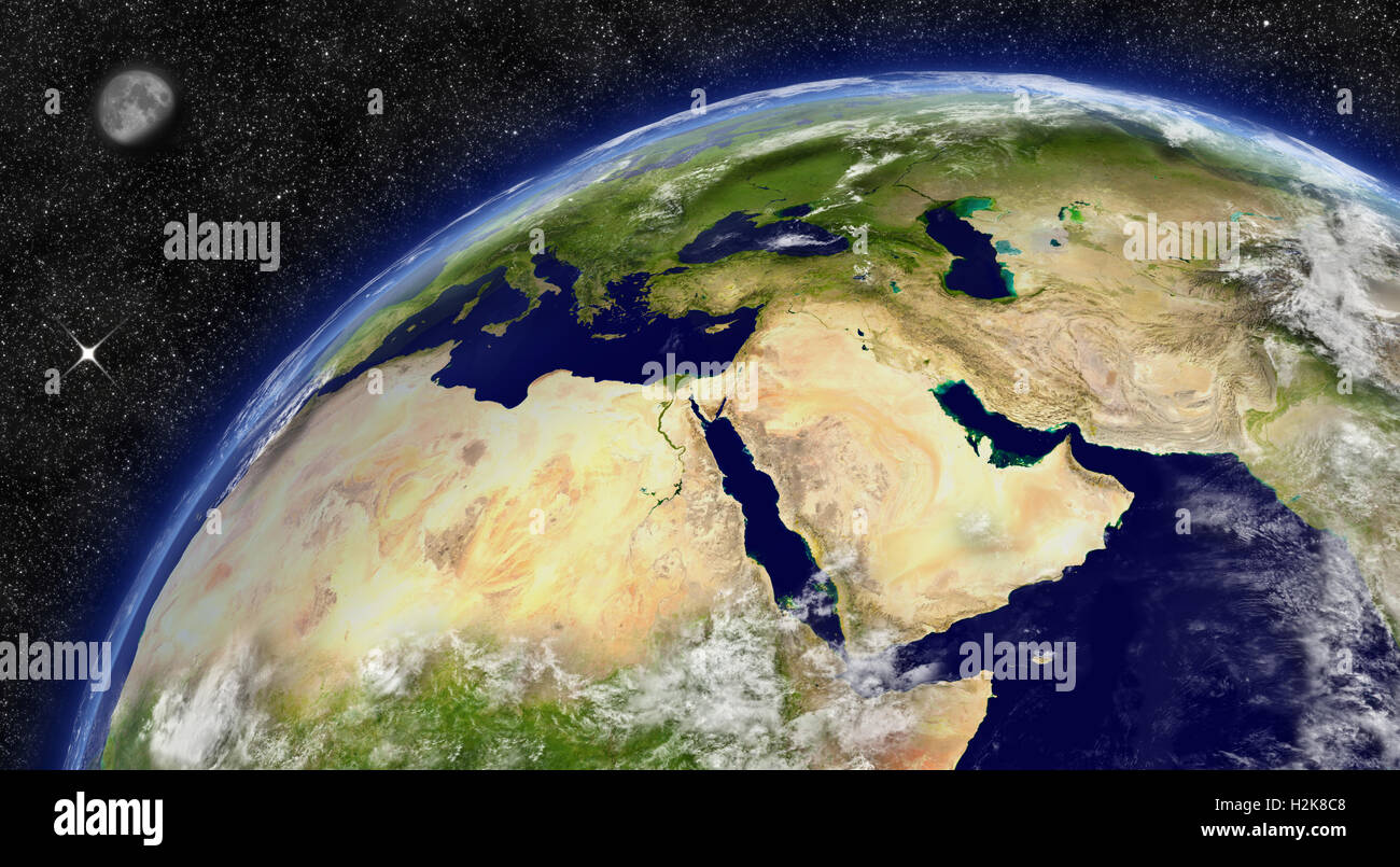 Middle East on planet Earth Stock Photo - Alamy