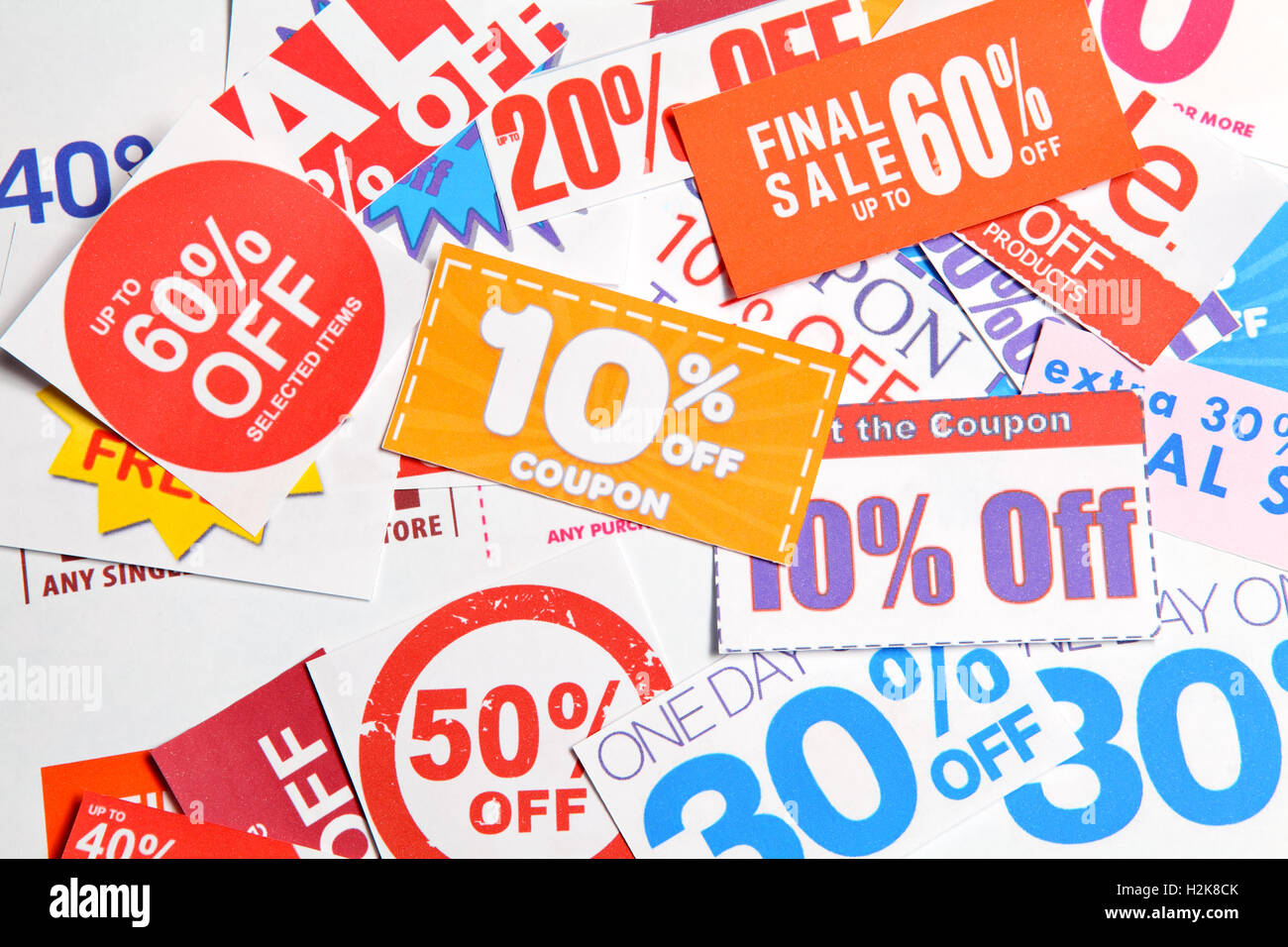 Group of coupon Stock Photo - Alamy