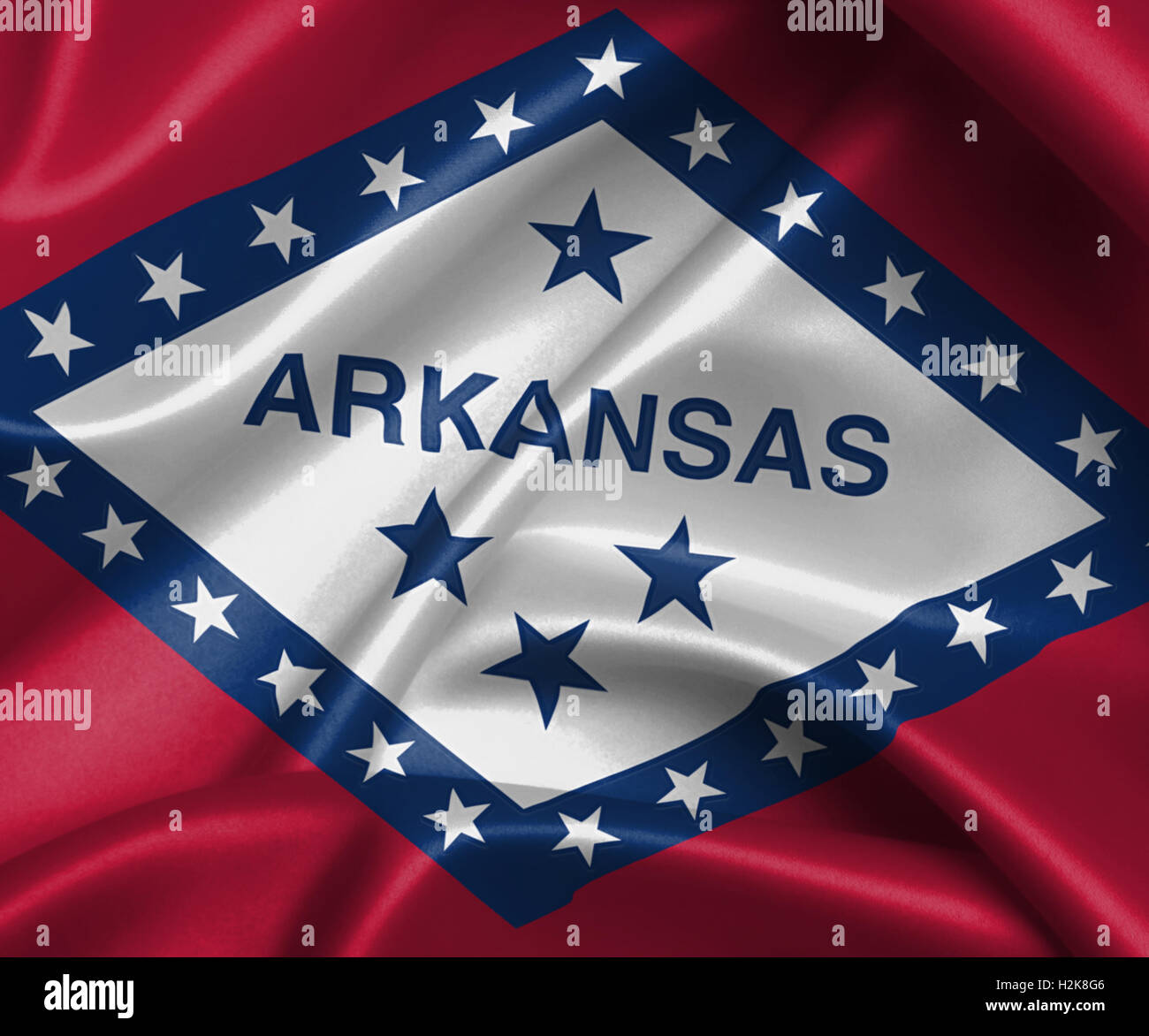 Arkansas flag on satin hi-res stock photography and images - Alamy