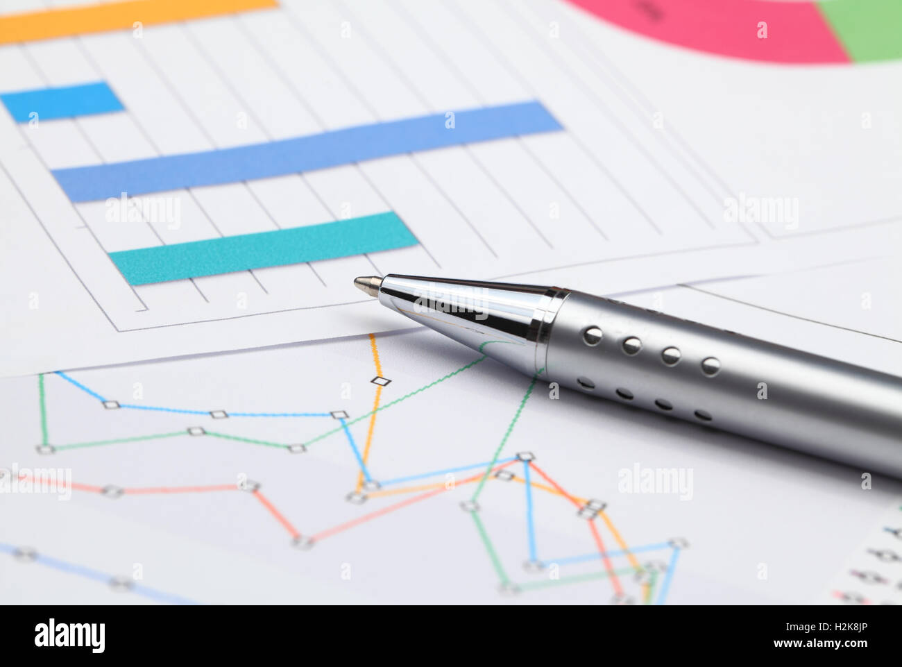 Analysis of business graphs Stock Photo - Alamy