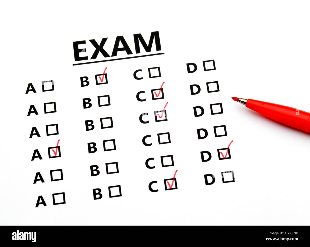 Sat test answer sheet hi-res stock photography and images - Alamy