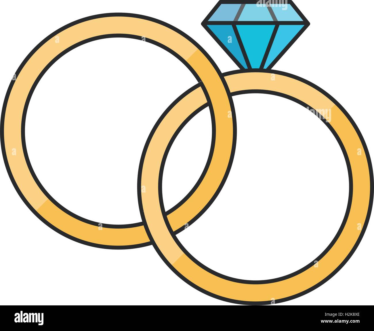 Isolated rings of wedding design Stock Vector Image & Art - Alamy