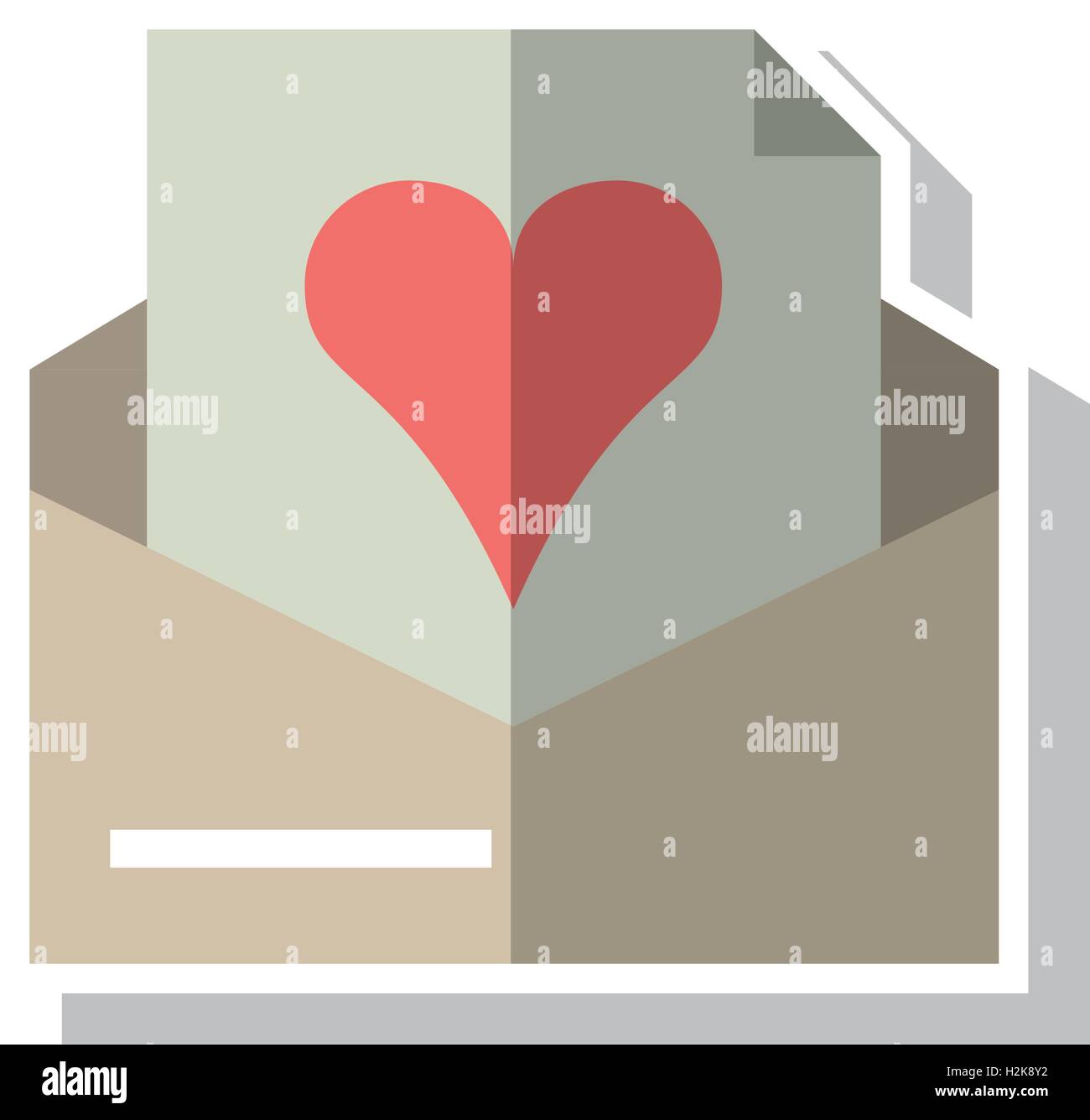 Isolated heart inside envelope design Stock Vector Image & Art - Alamy