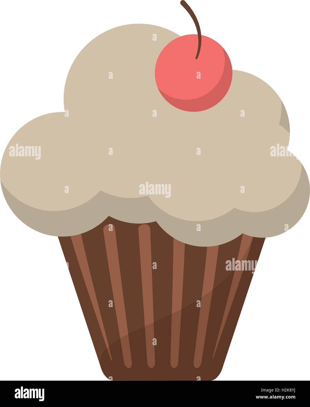 Isolated cupcake with cherry design Stock Vector Image & Art - Alamy