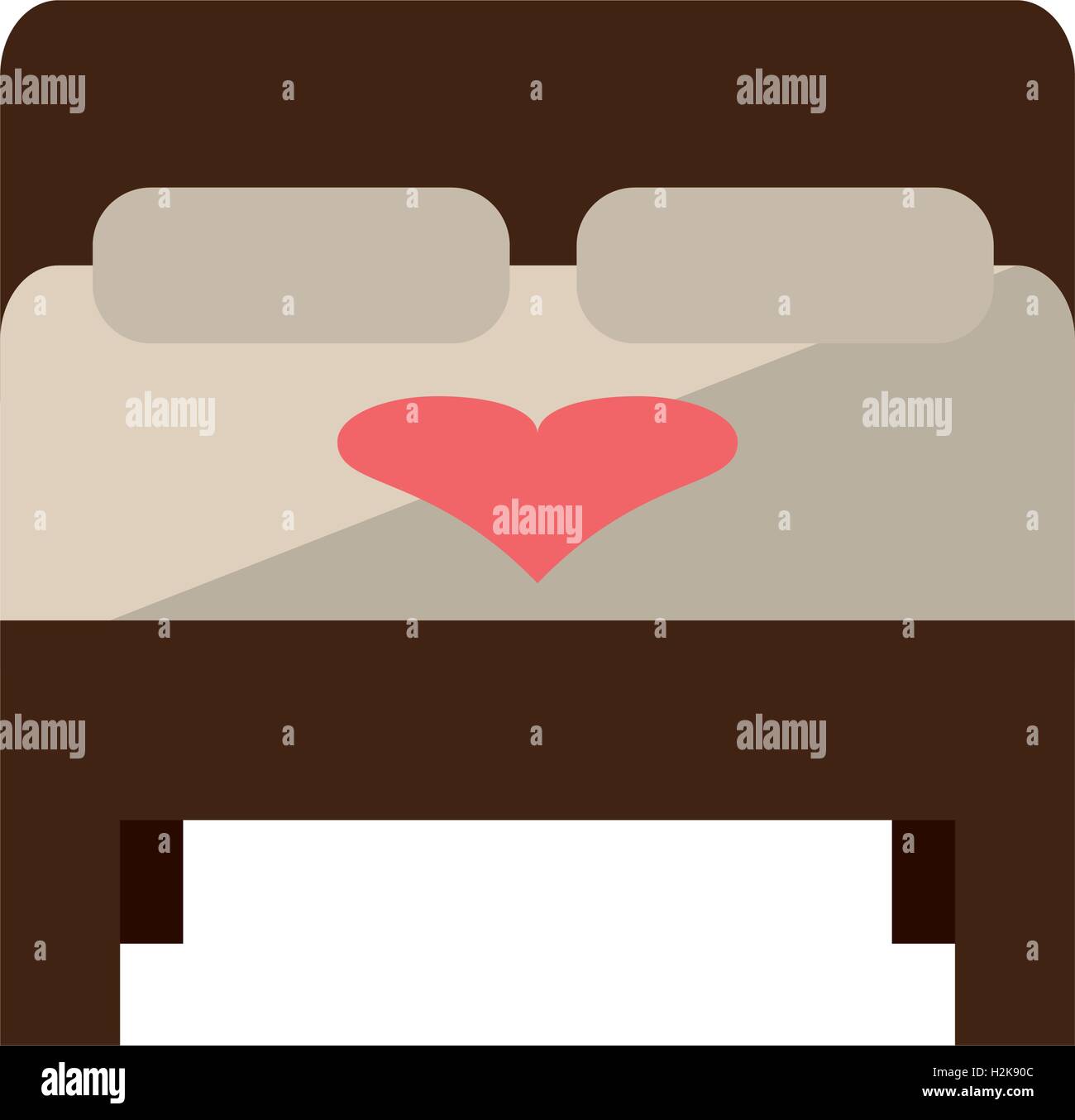 Isolated bed with heart design Stock Vector Image & Art - Alamy