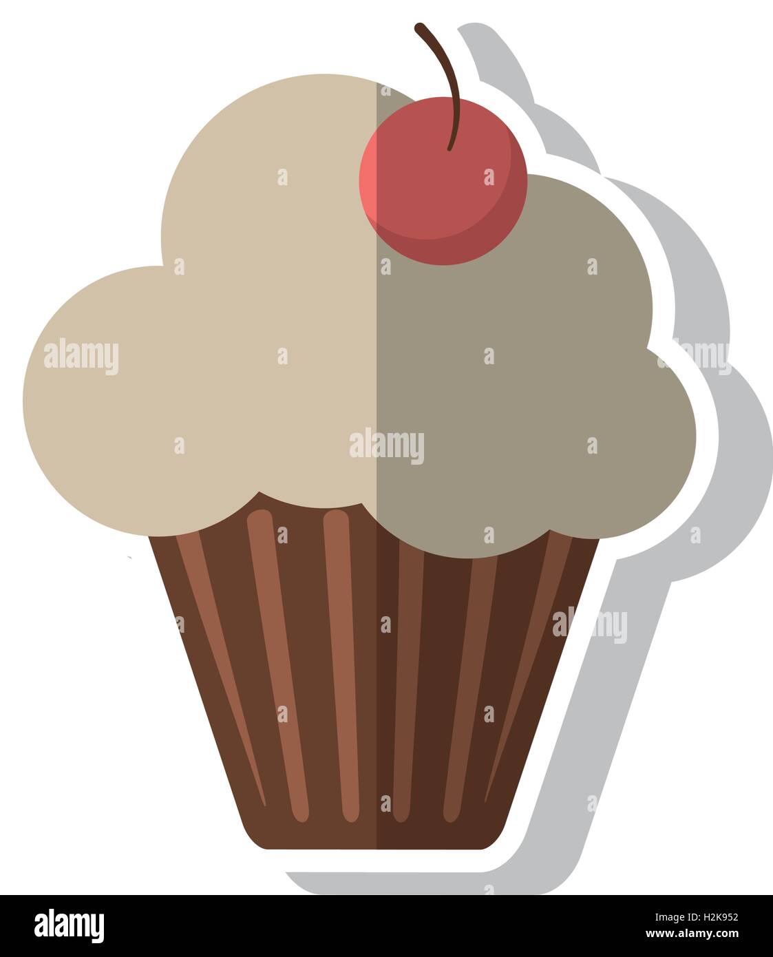 Isolated cupcake with cherry design Stock Vector Image & Art - Alamy