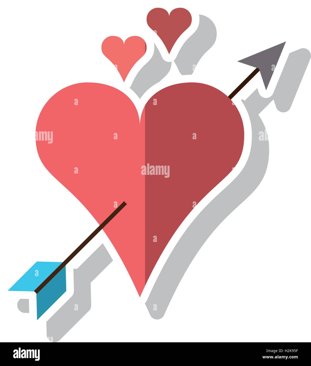 Arrow through the heart Stock Vector Images - Alamy