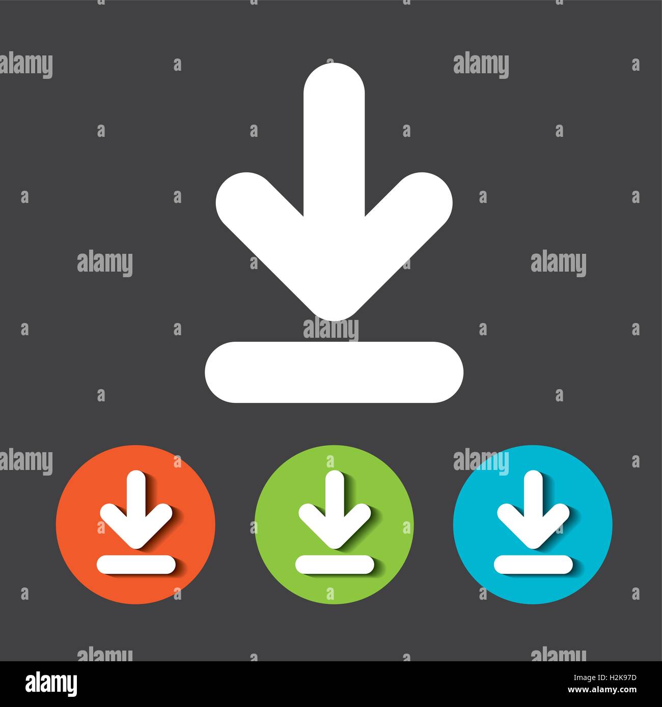 arrow download file icon Stock Vector Image & Art - Alamy
