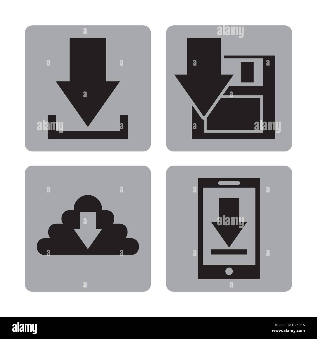 arrow download file icon Stock Vector Image & Art - Alamy