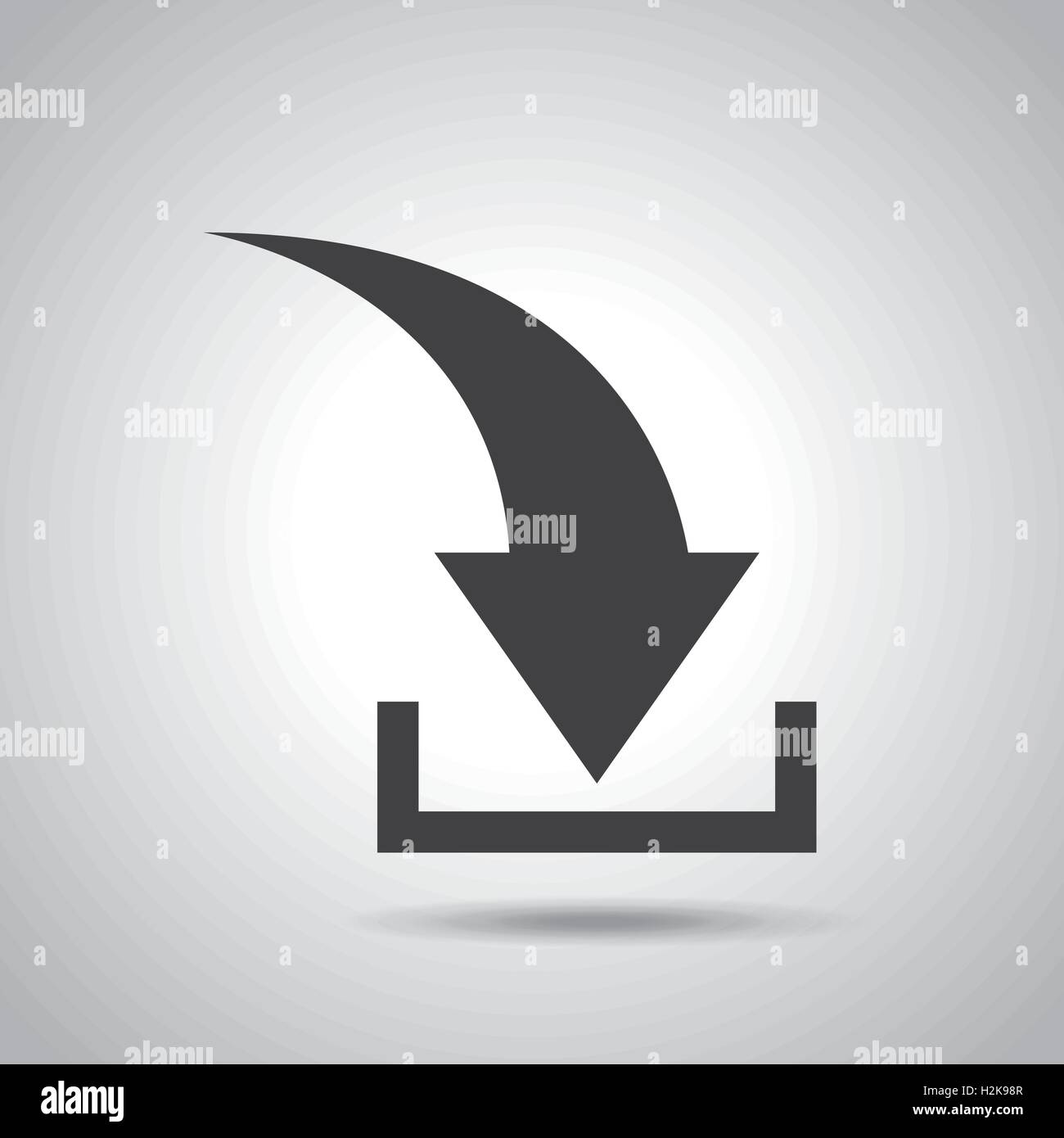 arrow download file icon Stock Vector Image & Art - Alamy