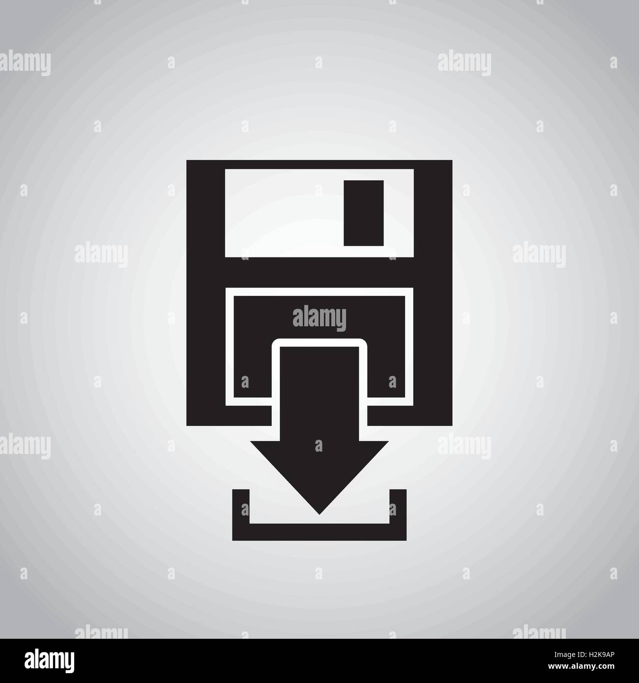 arrow download file icon Stock Vector Image & Art - Alamy