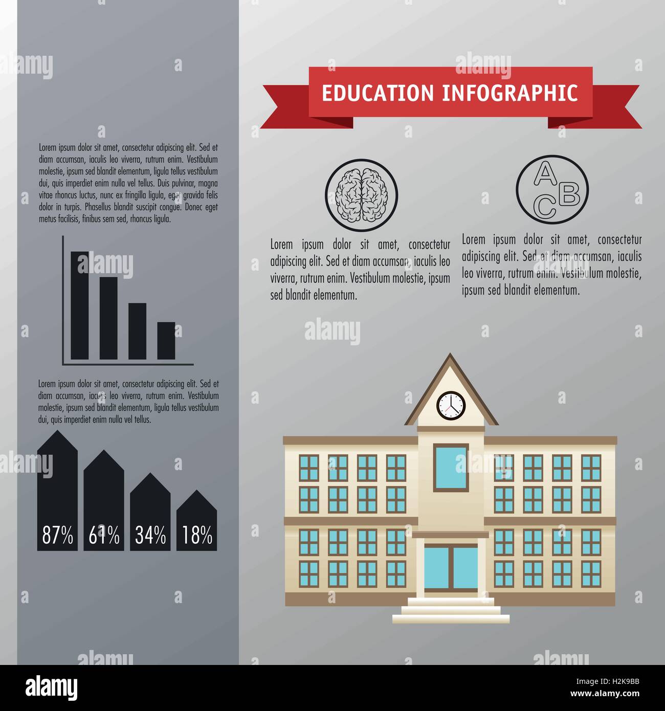 Education and learning infographic design Stock Vector Image & Art - Alamy