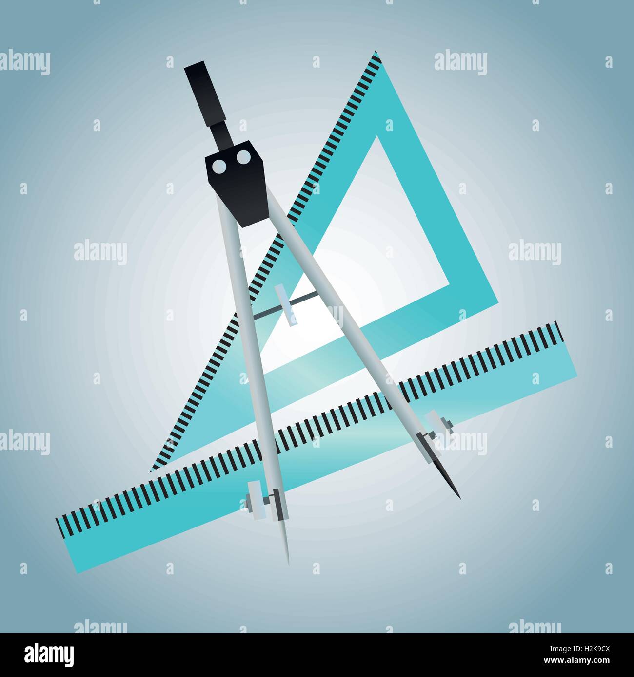 Ruler and compass of education concept Stock Vector Image & Art - Alamy