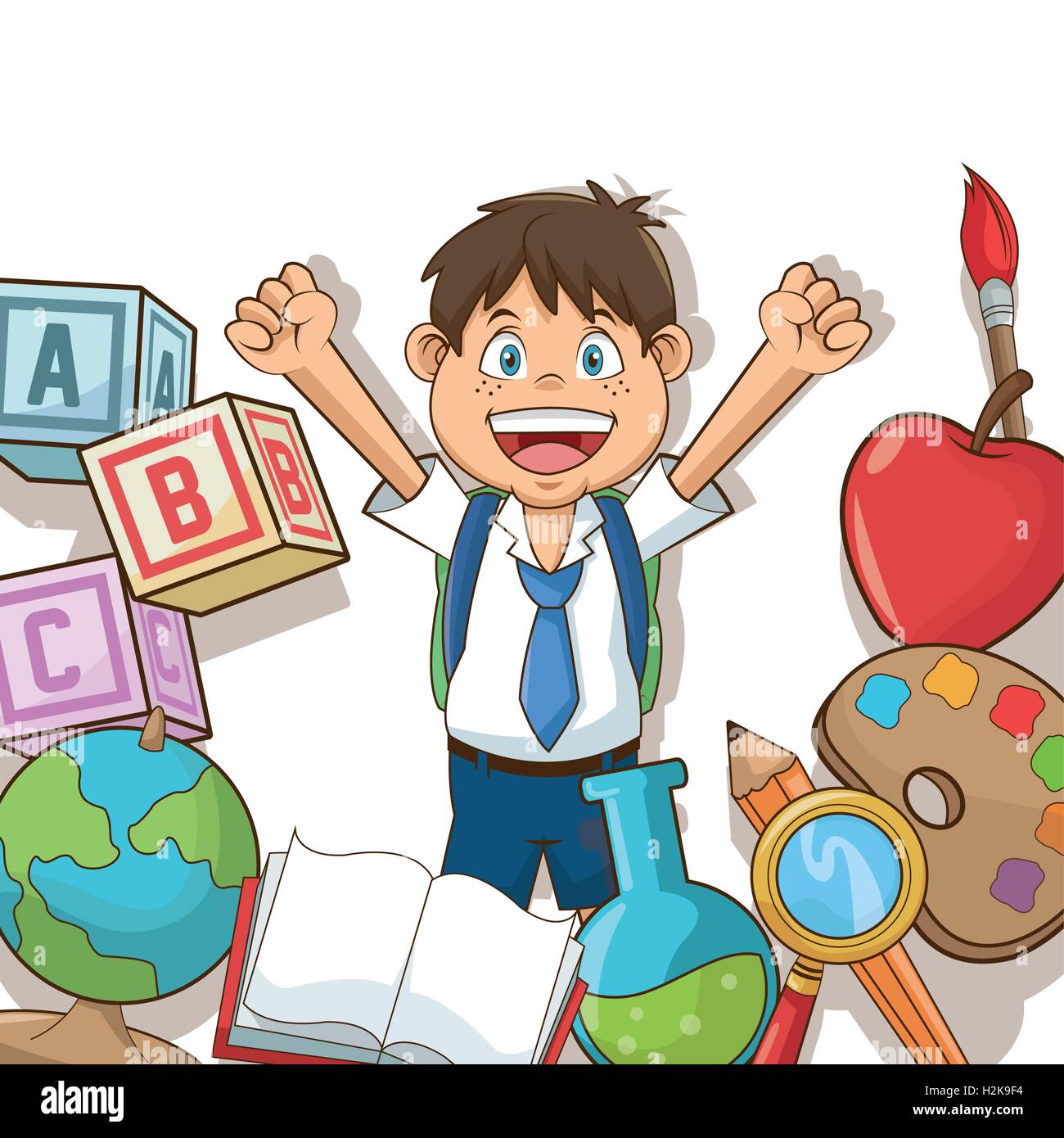 Boy kid of back to school design Stock Vector Image & Art - Alamy