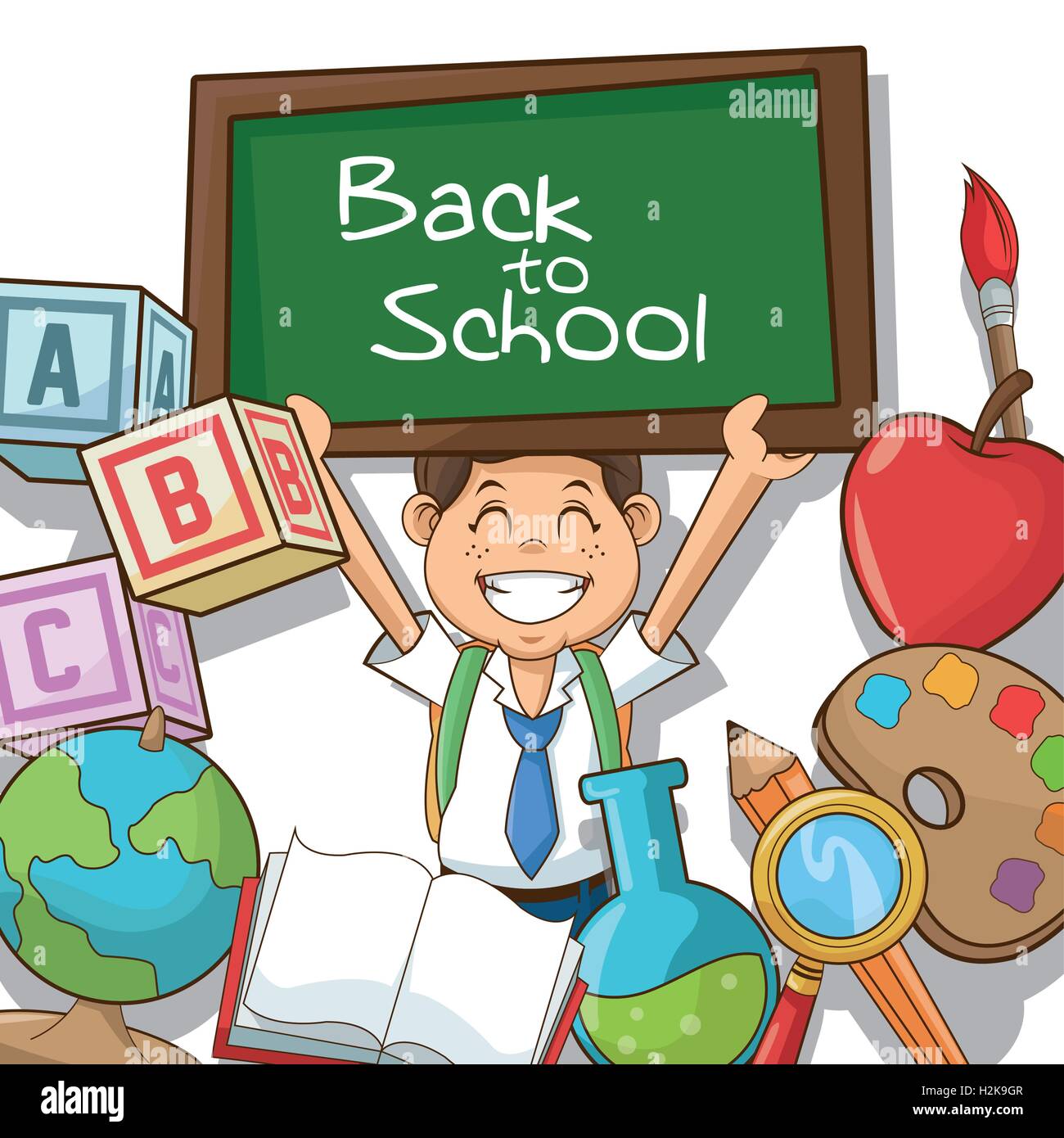 Boy kid of back to school design Stock Vector Image & Art - Alamy