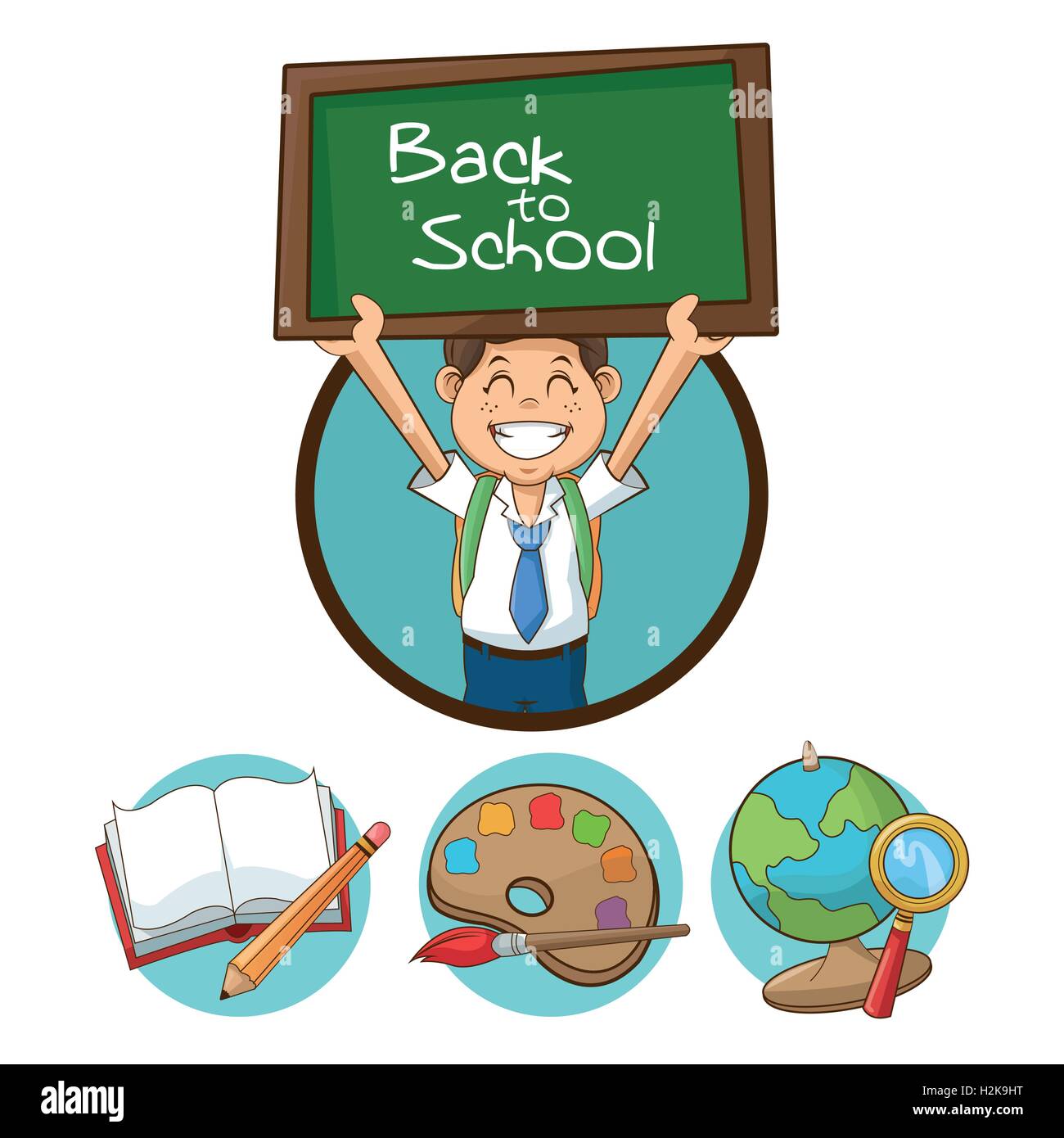Boy kid of back to school design Stock Vector Image & Art - Alamy