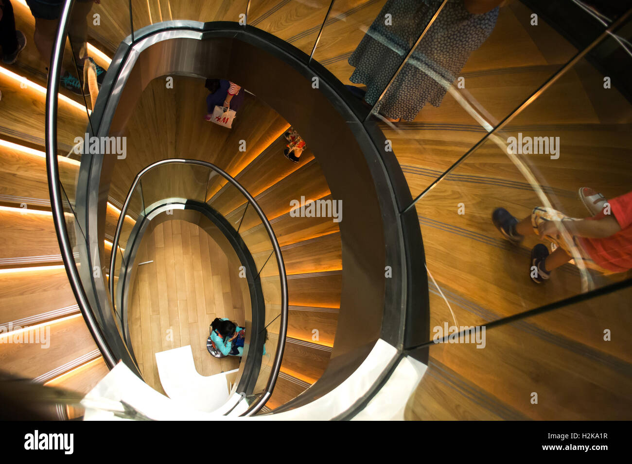 Staircase in Burj Khalifa, Dubai United Arab Emirates Stock Photo - Alamy