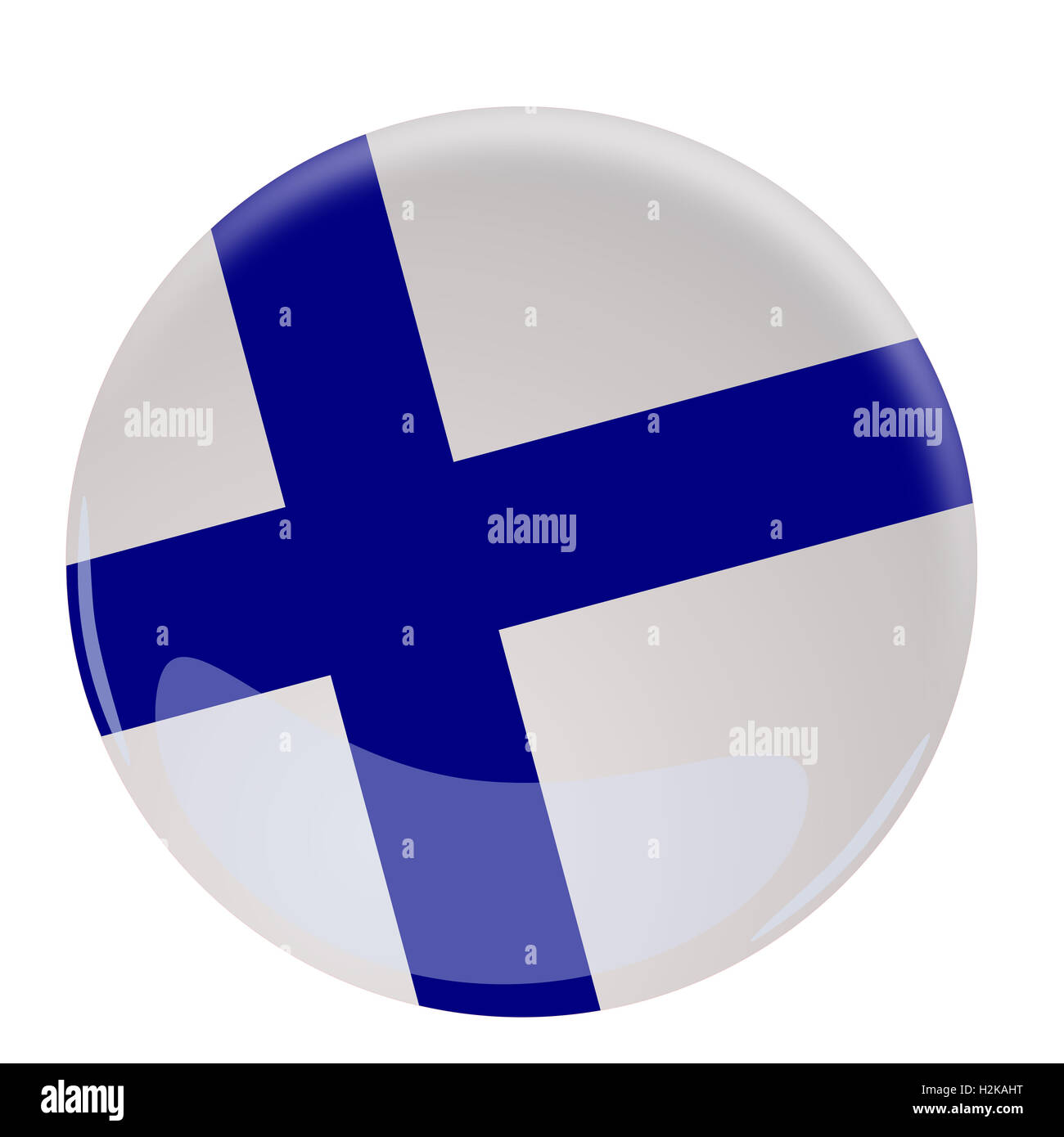 Illustration of a glossy button with the flag of Finland Stock Photo ...