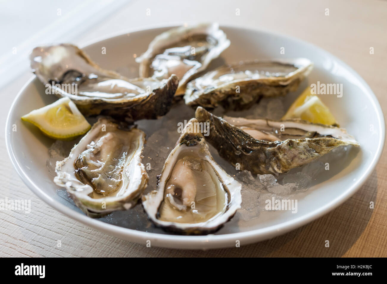 Oyster platter, Cancale, Brittany, France, Europe Stock Photo - Alamy