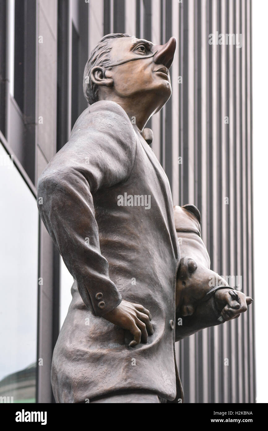 The English Pug at the National Bank Tower, Montreal, Canada Stock ...
