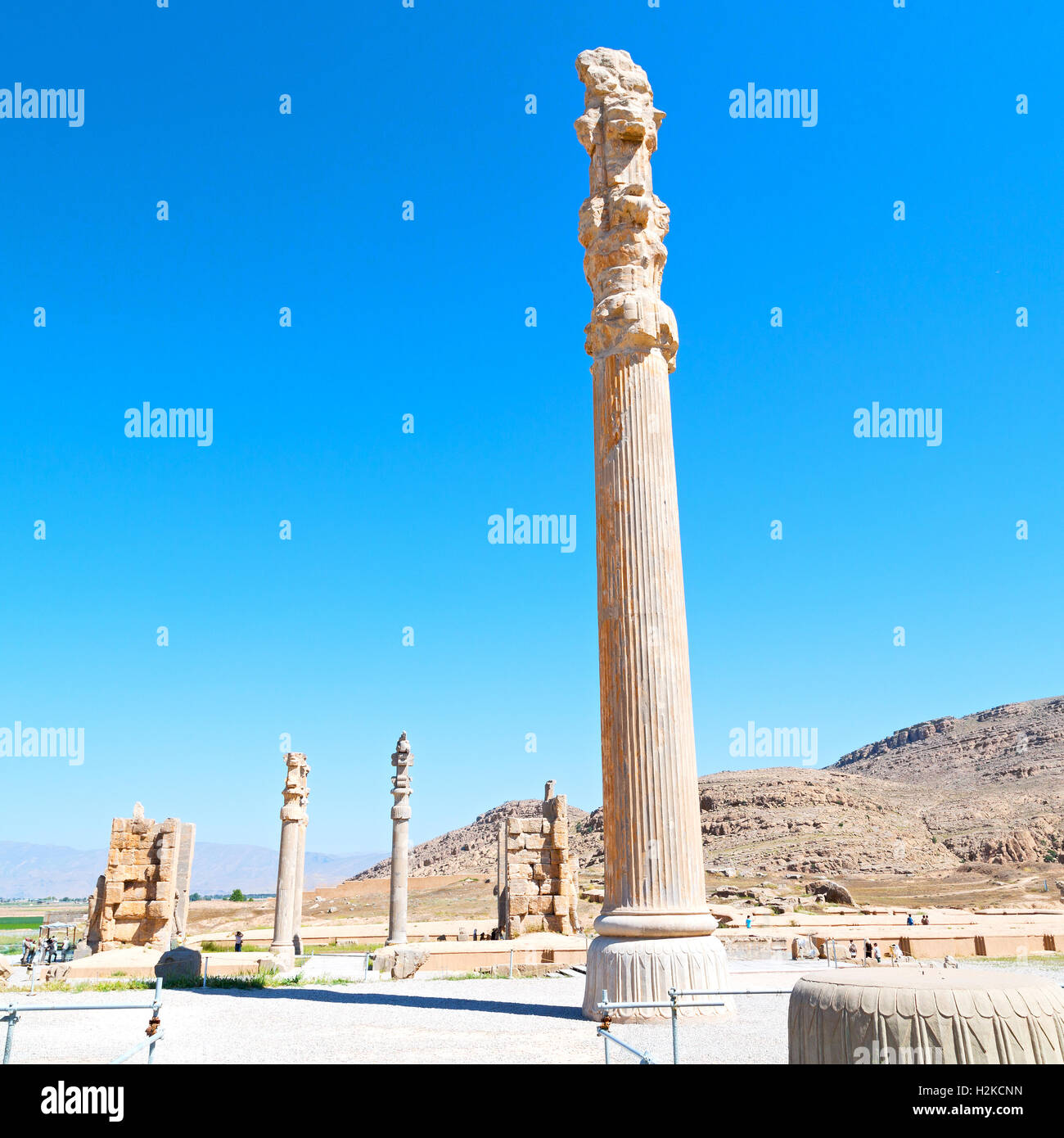 blur in iran persepolis the old ruins historical destination monuments ...