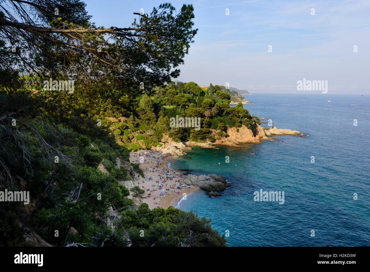 Cala Boadella beach Costa Brava, Spain in summer Stock Photo - Alamy