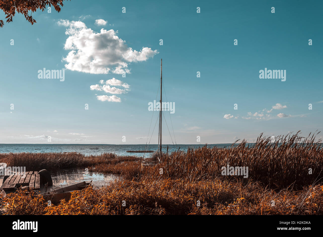 boat without sail Stock Photo - Alamy
