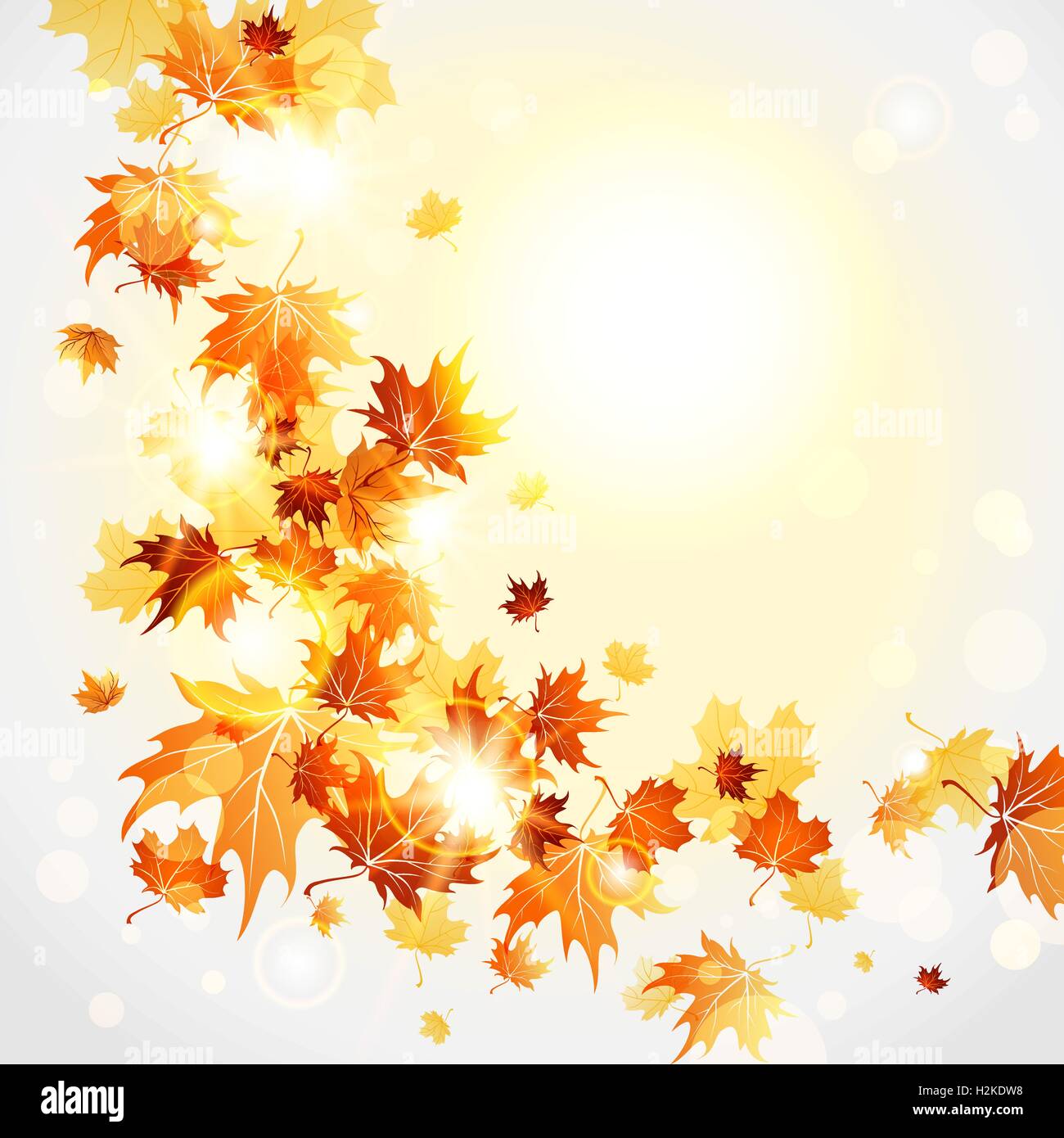 Falling down autumnal leaves Stock Vector Images - Alamy