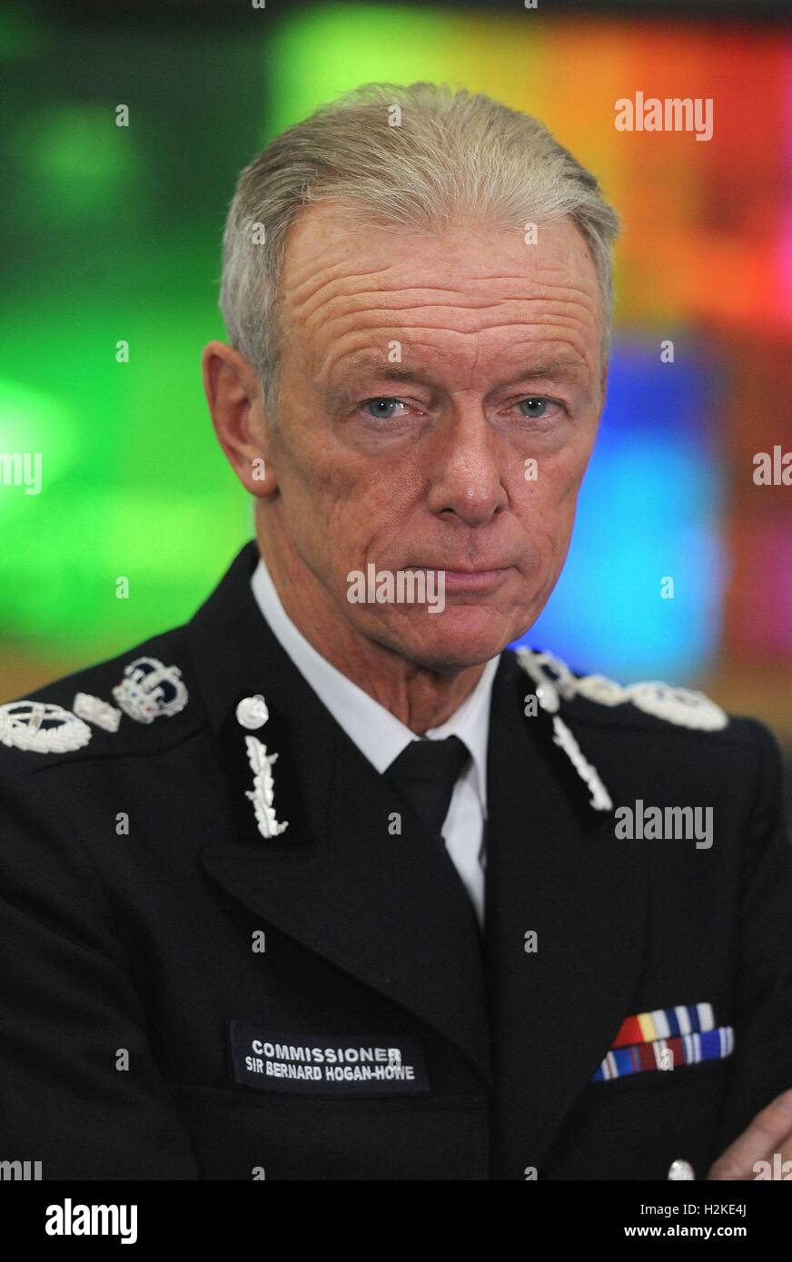 Metropolitan Police Commissioner Bernard Hogan-Howe, during a visit to ...
