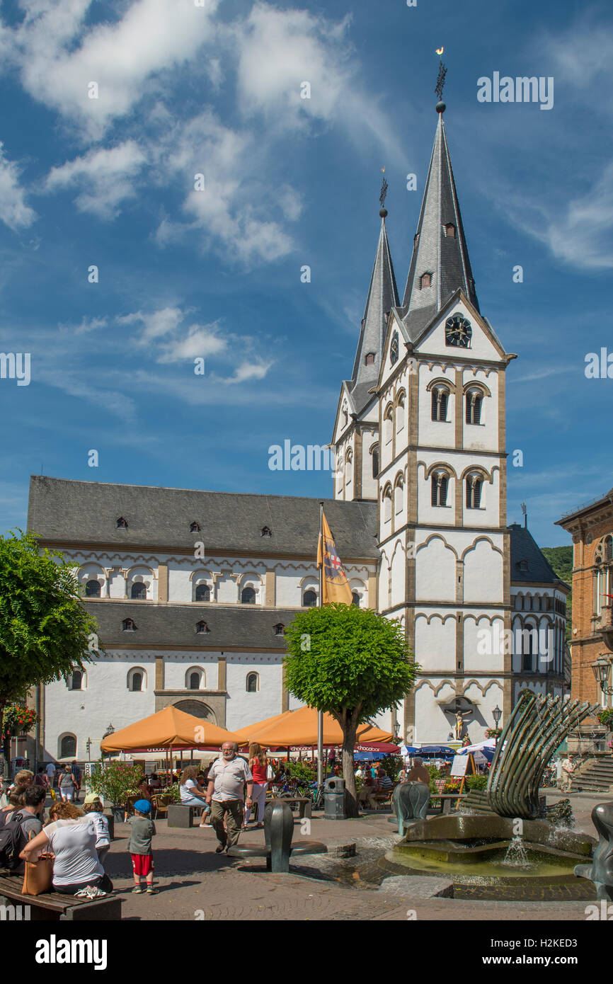St Severus Kirche and Marktplatz, Boppard, Germany Stock Photo - Alamy