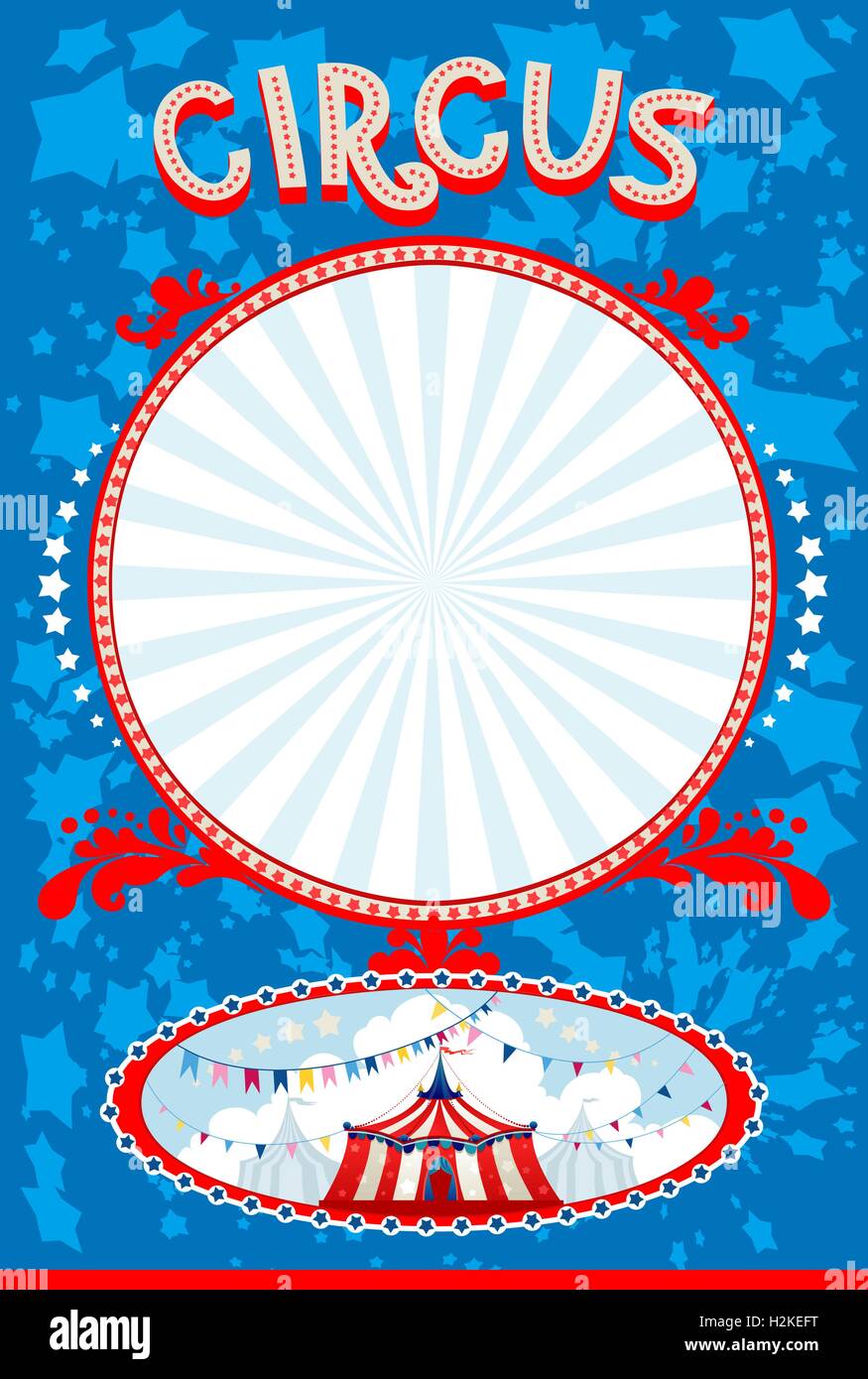 Blue circus poster Stock Vector Image & Art - Alamy