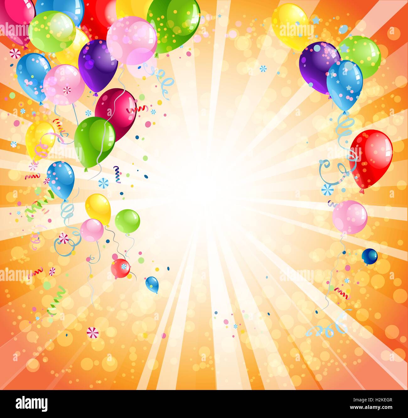 Bright holiday background with balloons Stock Vector Image & Art - Alamy
