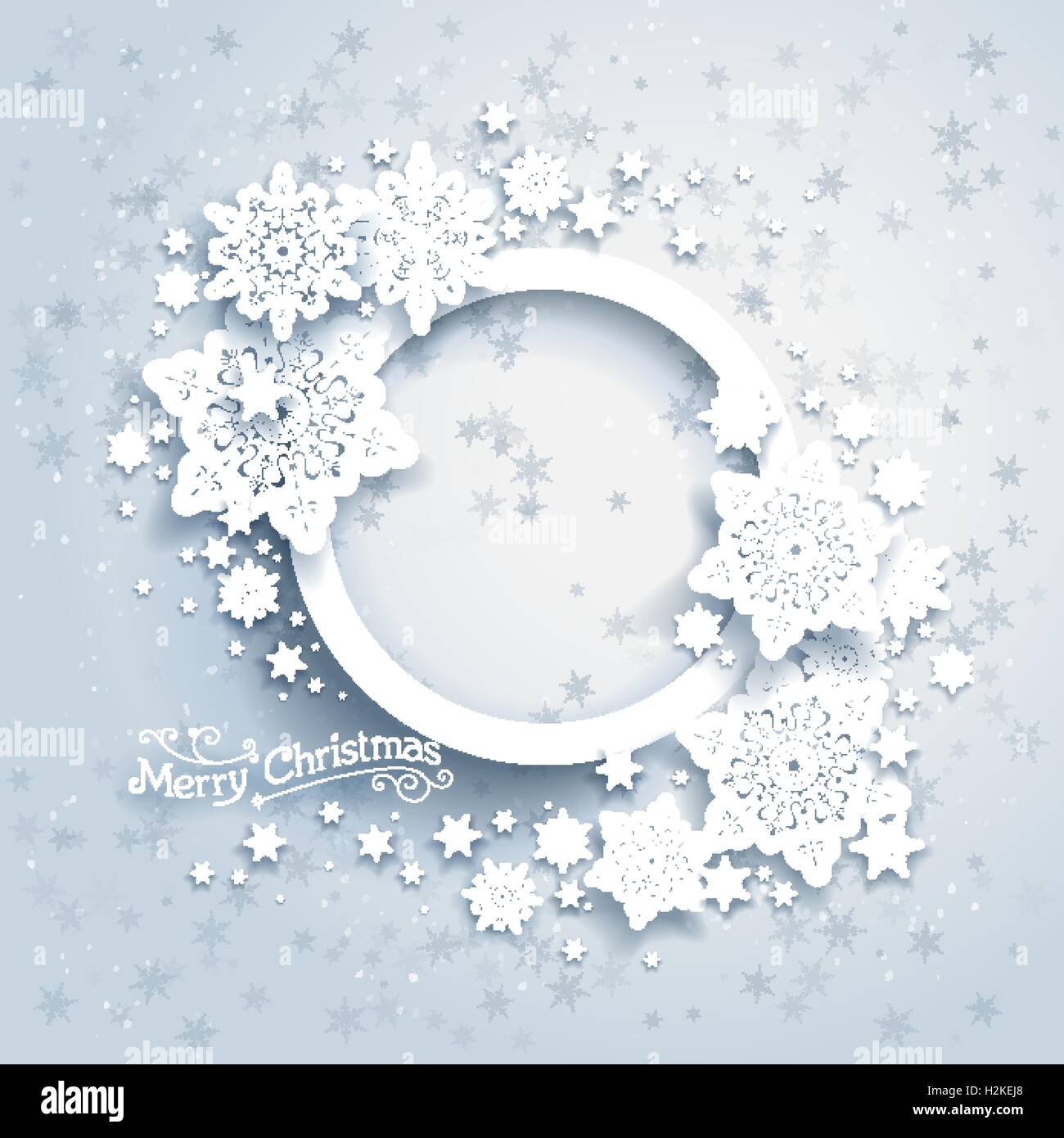 Christmas frame on snow background Stock Vector Image & Art - Alamy