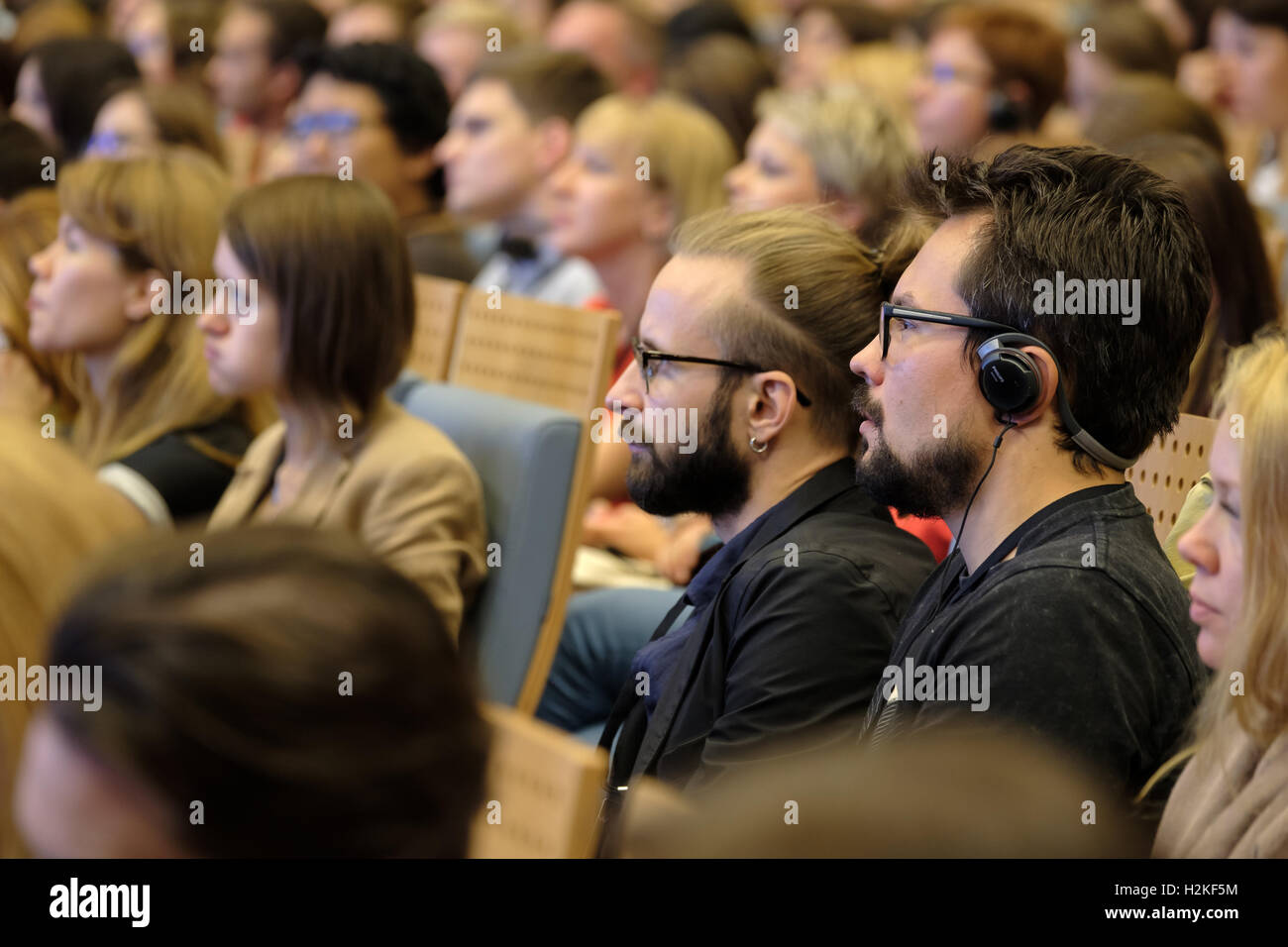 People attend business conference Stock Photo - Alamy