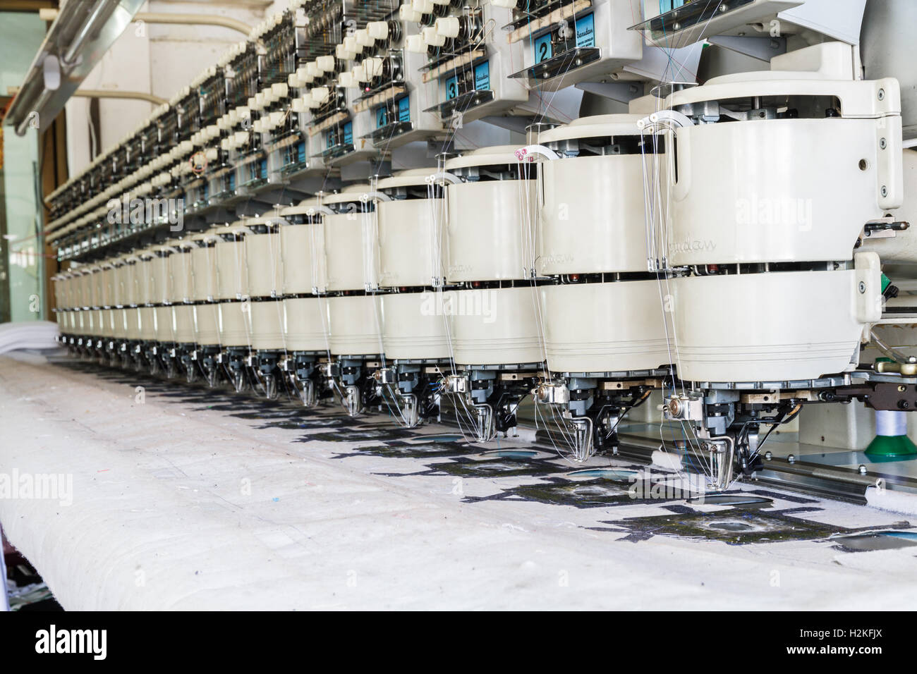 Sewing machine in Sewing Factory, Chiang Mai, Thailand Stock Photo - Alamy