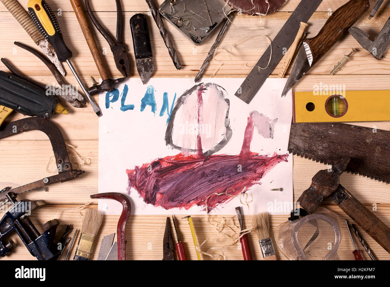 Old Hand Tool Stock Photo - Alamy