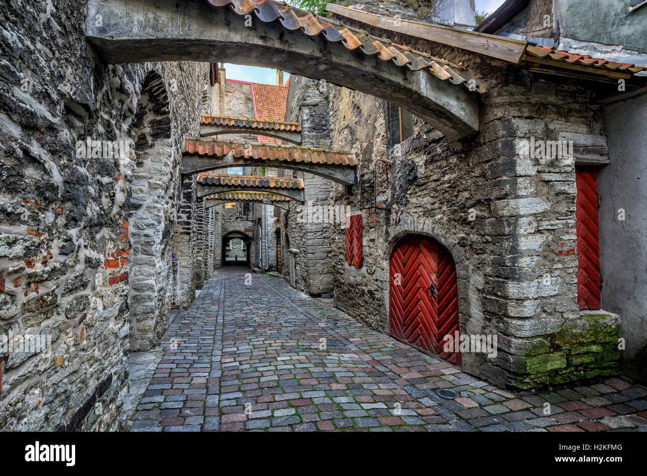 The St Catherine's Passage is historical cobbled street in the old town ...