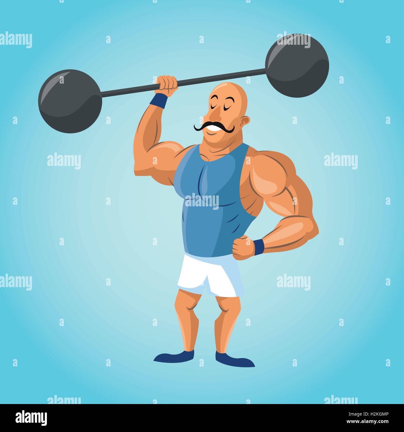 Strength man cartoon of circus Stock Vector Image & Art - Alamy