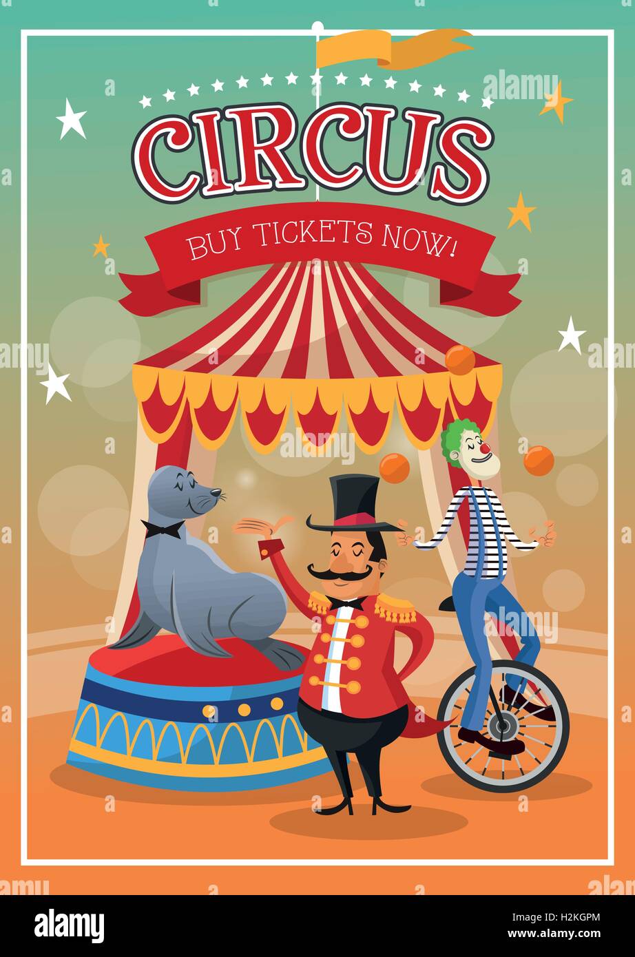 Presenter cartoon circus Stock Vector Images - Alamy